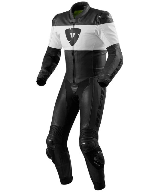 FULL SUIT LEATHER Suit Motorcycle Rev'It Revit Nova Black White TG 46 £ ...