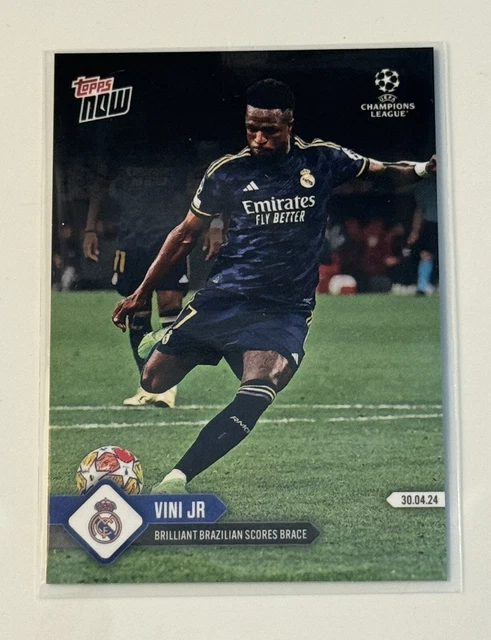 CARTE DE FOOTBALL Vini Jr. UEFA Champions League UCL Scores 2024 TOPPS ...