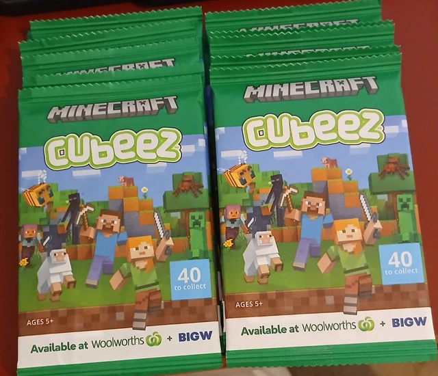 WOOLIES MINECRAFT CUBEEZ 2025 (BULK) NEW Woolworths X 30 Unopened Packs ...
