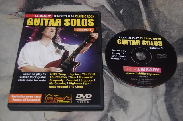 LICK LIBRARY ~ LEARN TO PLAY CLASSIC ROCK ~ GUITAR SOLOS Volume 3 (DVD, 2005) £8.99 - PicClick UK