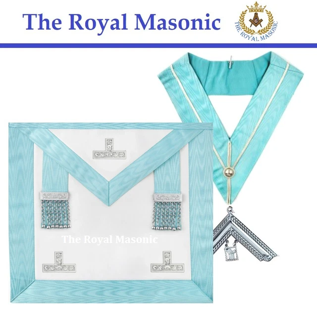 MASONIC CRAFT WORSHIPFUL Master Apron WM Past Master | Collar | Jewel ...
