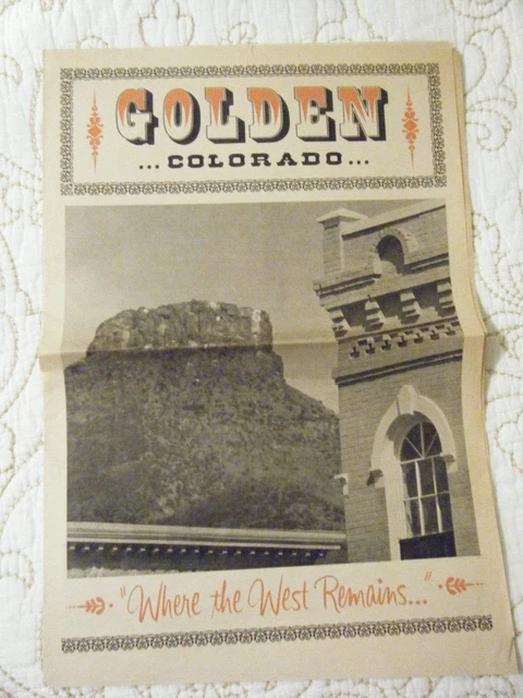 BROCHURE DE VOYAGE vintage COLORADO DORÉ carte d'histoire touristique ...