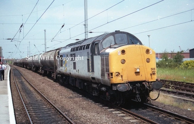 ORIGINAL 35MM NEGATIVE BR British Railways Diesel Loco Class 37508 ...