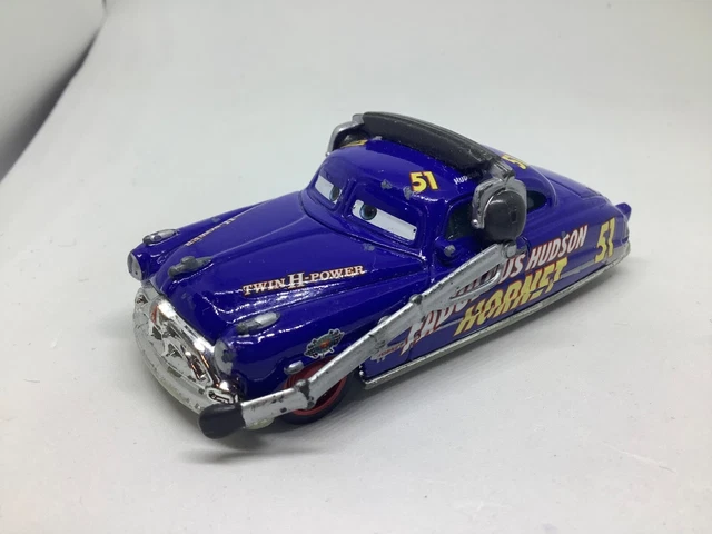 MATTEL DISNEY PIXAR CARS HUDSON HORNET with HEADSET 1:55 die cast model ...
