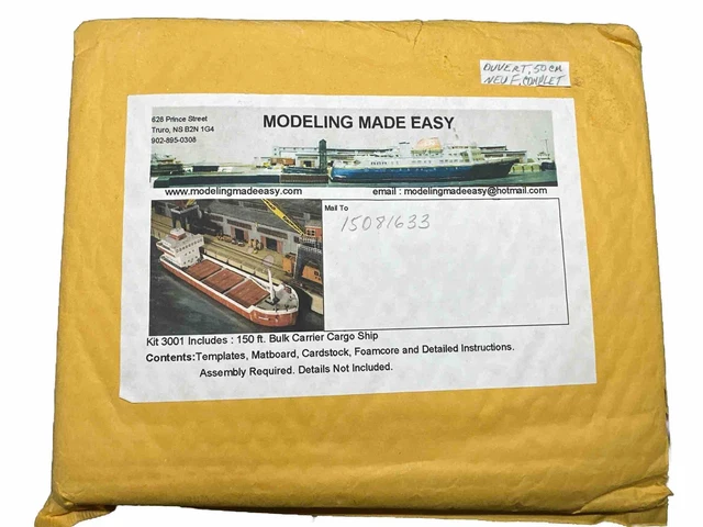 HO SCALE 150FT Carrier Cargo Ship Kit 3001 (Modeling Made Easy Kit) $80 ...