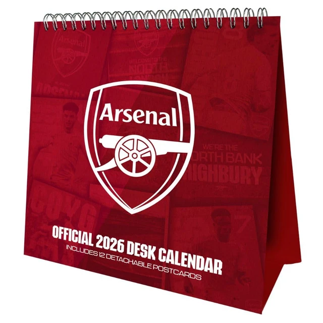 ARSENAL FC 2026 Postcard Desk Easel Calendar $38.23 - PicClick AU