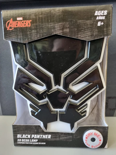 MARVEL BLACK PANTHER Avengers 3D Desk Lamp LED Night Light Sign 6” New ...