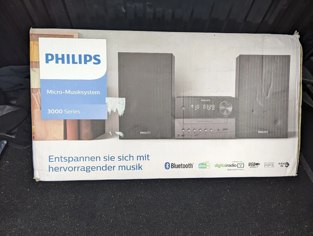 PHILIPS AUDIO M3205/12 Micro Music System Hifi Stereo Bluetooth MP3 USB ...