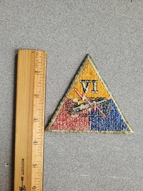 WWII US ARMY 4th Armored Corps Patch WW2 - White Back - Estate Find $8. ...