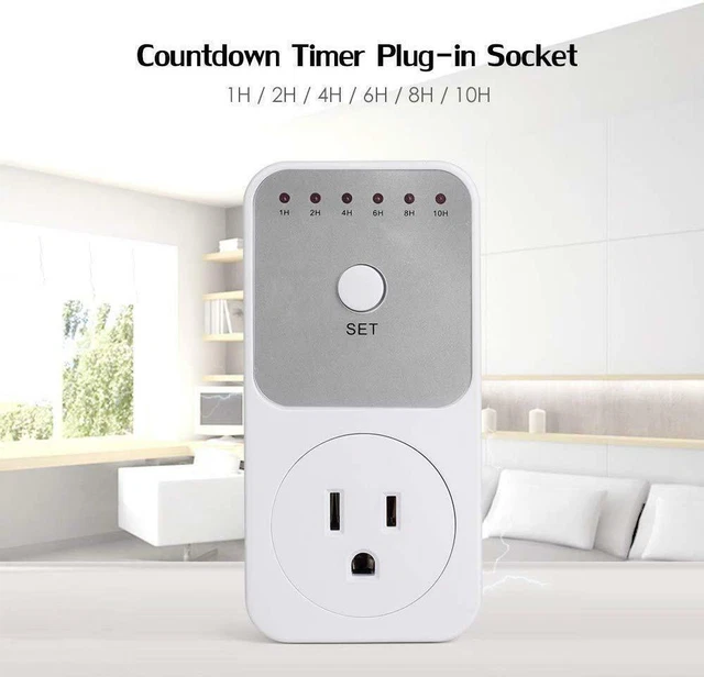 SMART CONTROL COUNTDOWN Timer Switch Auto Shut off Outlet Plug-in ...