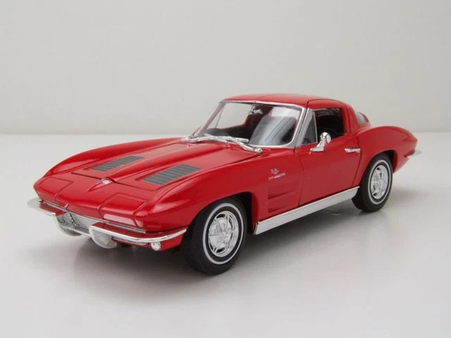 CHEVROLET CORVETTE STING Ray C2 1963 Maquette de Voiture Rouge 1:24 ...