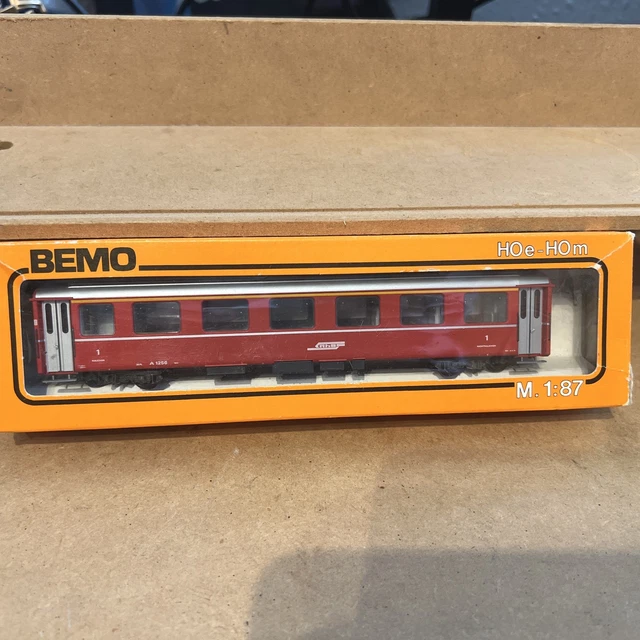 BEMO HOM SCALE RHB railway 1 st Class Coach A1256 12mm gauge Narrow ...