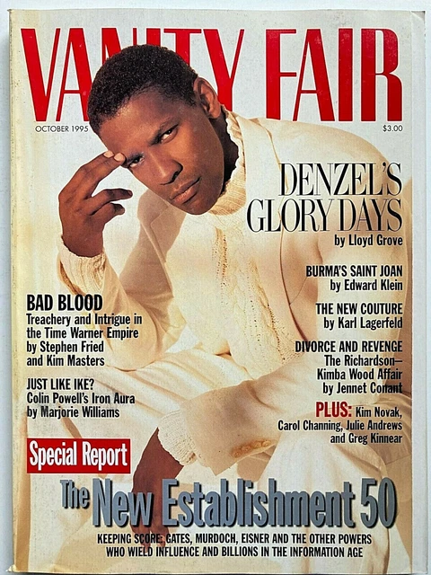 DENZEL WASHINGTON OTTOBRE 1995 VANITY FAIR rivista KIM NOVAK / KARL ...