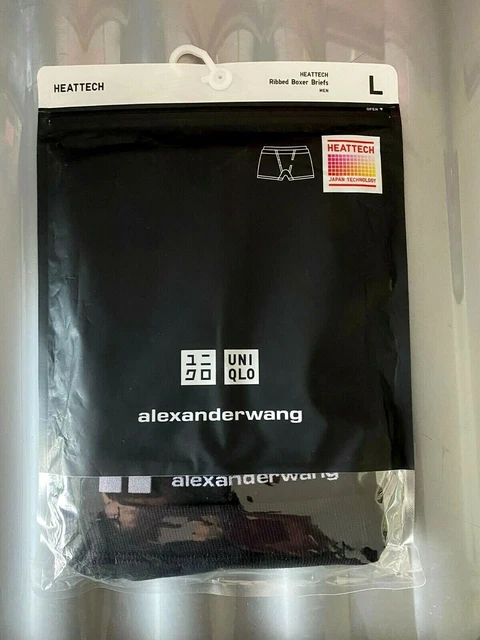 VERY RARE NEW Uniqlo x Alexander Wang Heattech Mens Black Ribbed Boxer ...