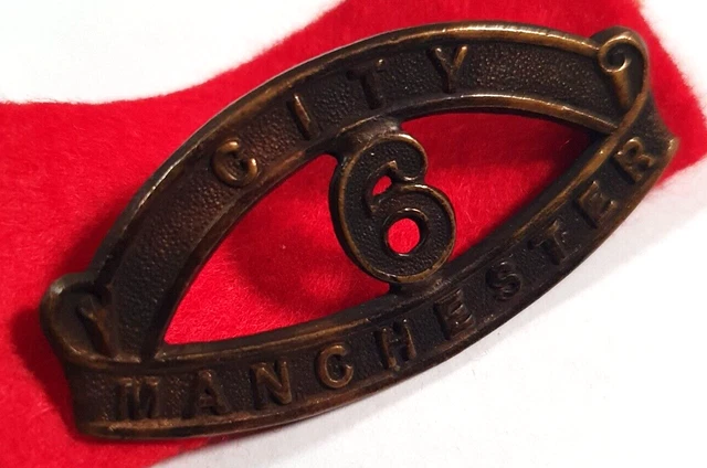 MANCHESTER PALS REGIMENT 6th Battalion Shoulder Title Badge. British ...