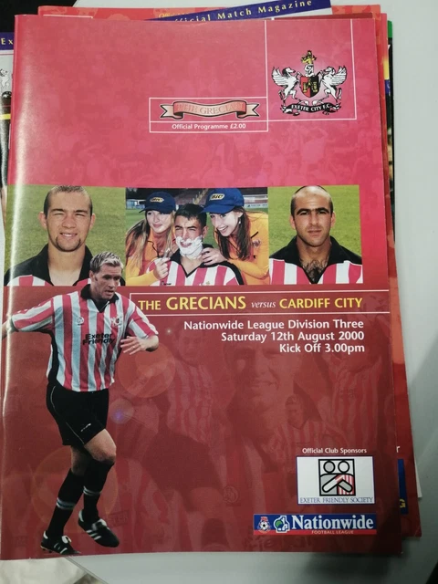 EXETER CITY HOME programmes x 2000/2001 £2.80 - PicClick UK