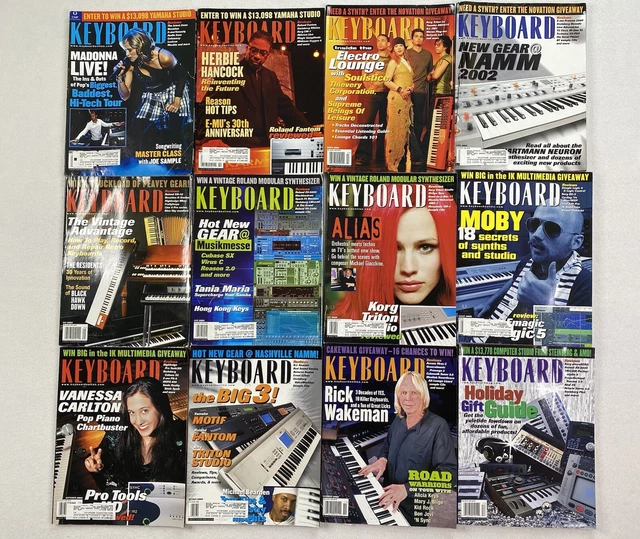 KEYBOARD MAGAZINE COMPLETE 2012 Year Madonna ALIAS Vanessa Carlton ...