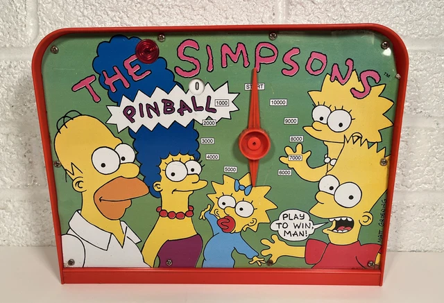 VINTAGE THE SIMPSONS Table Top Pinball Game Top Section Only 1990 £44. ...