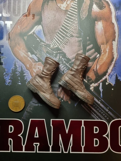 THREEZERO JOHN RAMBO First Blood Jungle Boots loose 1/6th scale £24.99 ...