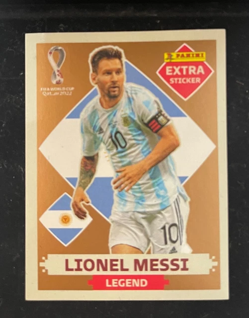 LIONEL MESSI - Panini Qatar 2022 FIFA World Cup - Extra Sticker Legend Gold £886.57 - PicClick UK