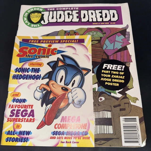JUDGE DREDD THE Law in Order Complete Issue 17 SONIC THE COMIC FREE ...