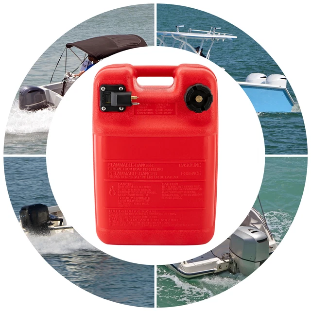MARINE 6 GALLON Outboard Gas Tank External Boat Fuel Tank 24L Portable ...