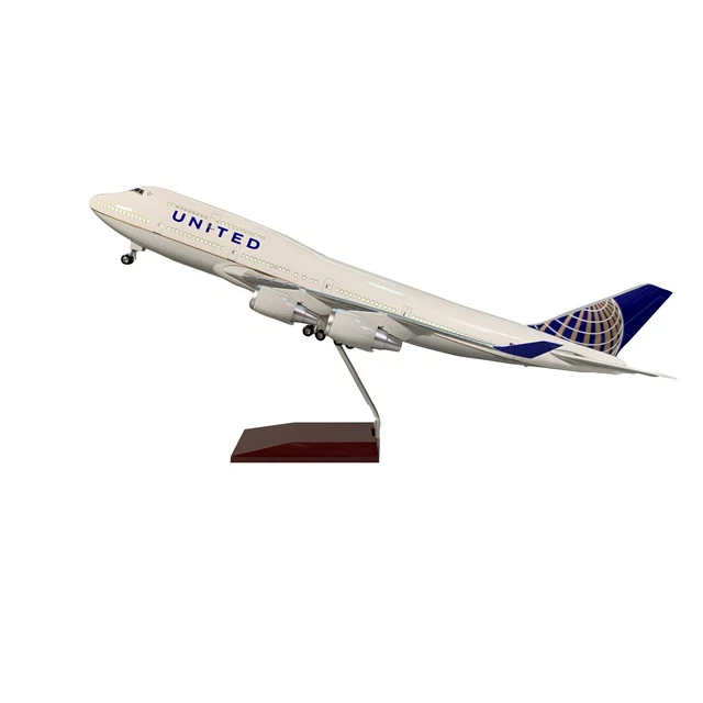 EXTRA LARGE UNITED Airlines Boeing 747-400 LED Aircraft Model - 1/150 ...