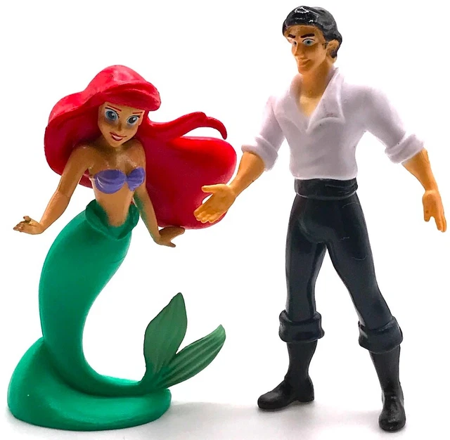 ARIEL & PRINCE ERIC Figure Set LITTLE MERMAID Disney Princess PVC TOY ...