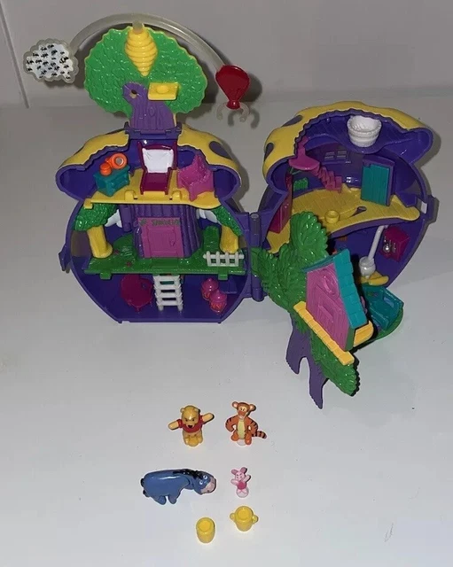 MINI POLLY POCKET DISNEY Winnie the Pooh Honey Pot Bluebird Vintage ...