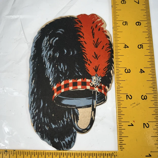 VINTAGE BEER MAT RED HACKLE Scotch Whisky Pub Bar Ad Black Watch ...