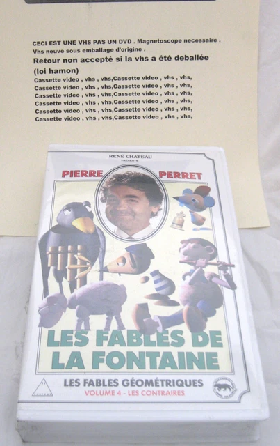 PIERRE PERRET LES fables geometriques 4 vhs neuf sous blister rene ...