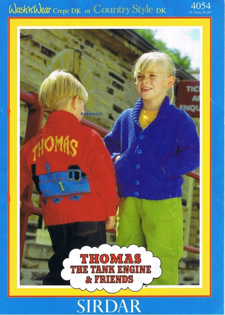 KNITTING PATTERN - Thomas The Tank Engine Children's Cardigan 6 Month ...