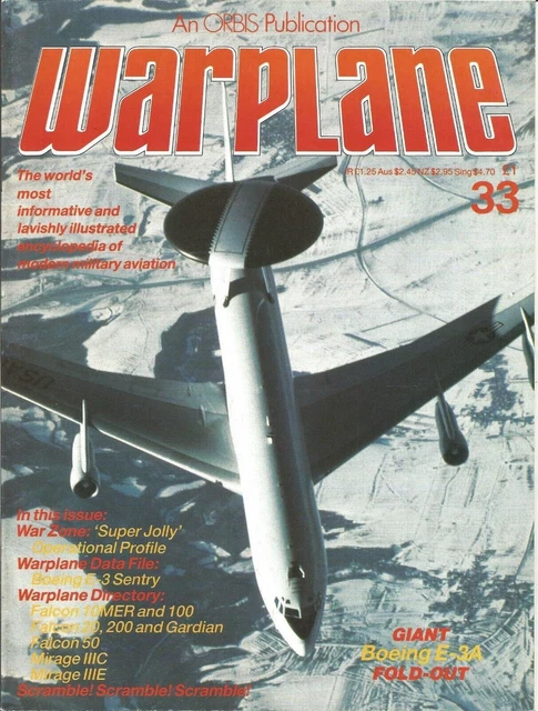WARPLANE #33 BOEING E-3 Sentry, Dassault-Breguet Falcon, Mirage $6.99 ...
