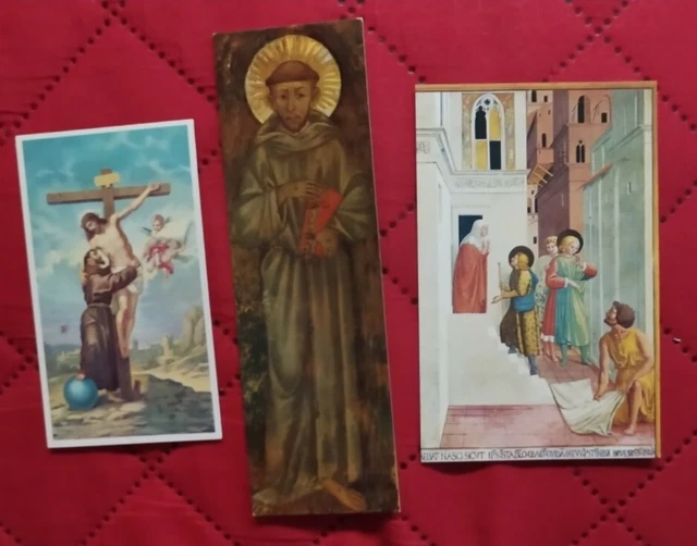 3 SANTINI HOLY Card, San Francesco Con Preghiera EUR 6,90 - PicClick FR