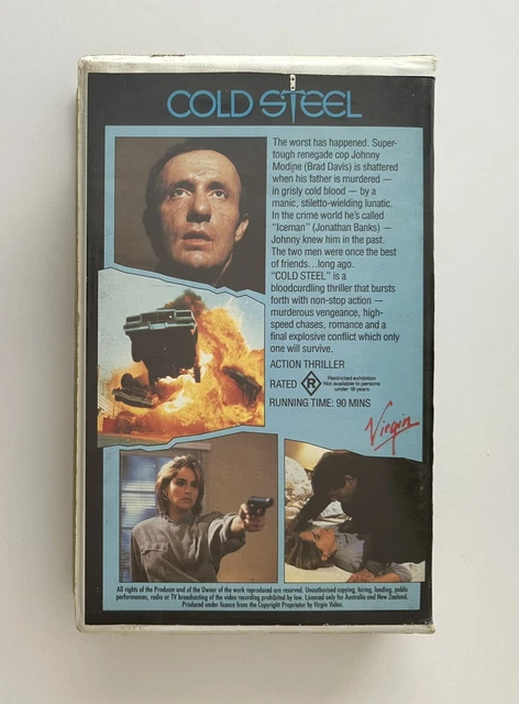 COLD STEEL [VHS] Virgin Big Box Clamshell Ex-Rental Video Tape Adam Ant ...