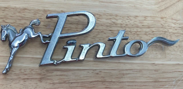 VINTAGE FORD PINTO Chrome Metal Emblem - Nameplate D52B 6B114 - 1975 ...