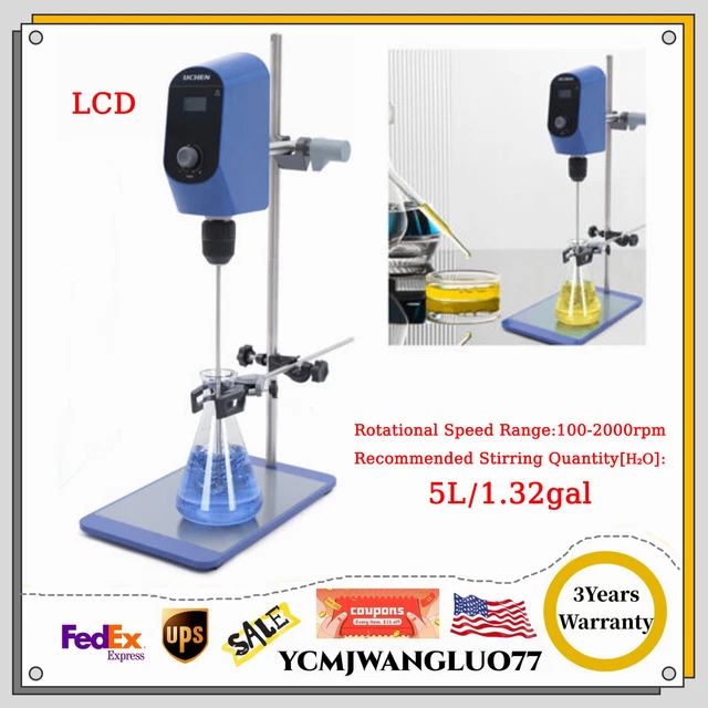 LAB DIGITAL OVERHEAD Stirrer Lab Mixer Overhead Laboratory Mixer LCD ...