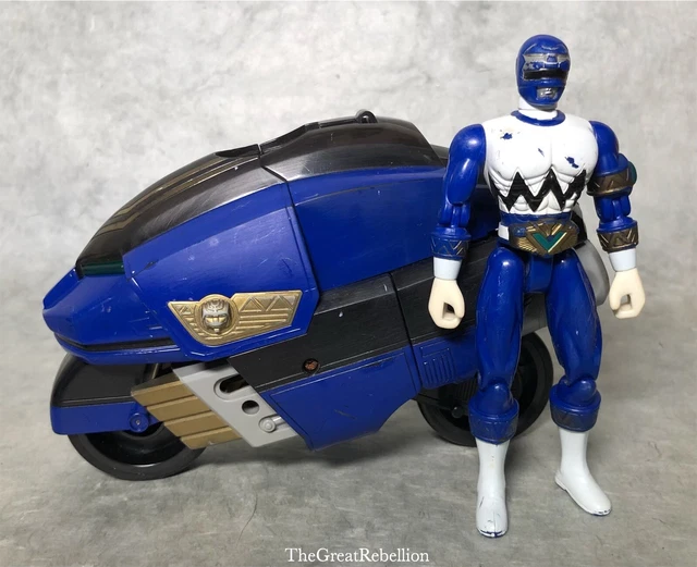POWER RANGERS LOST Galaxy Blue Capsular cycle Ranger 5" figure 1998 ...