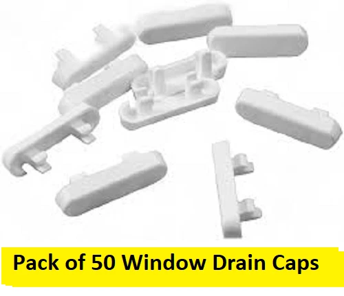 PVC WINDOW DRAIN Caps x 50 Weep Hole Drainage Covers uPVC Double ...