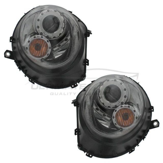 BMW MINI R55 R56 R57 Headlights 2006-15 Projector Halo LED DRL Angel ...