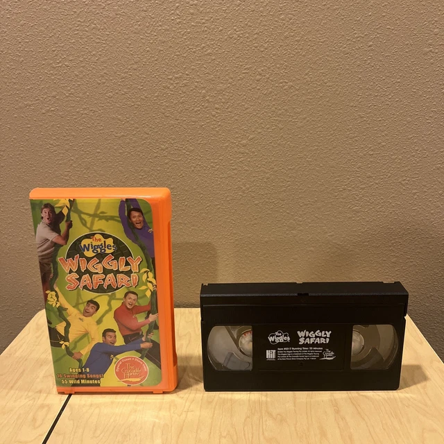 The Wiggles Wiggly Safari Vhs 2002 Steve Irwin Orange Clamshell 4534