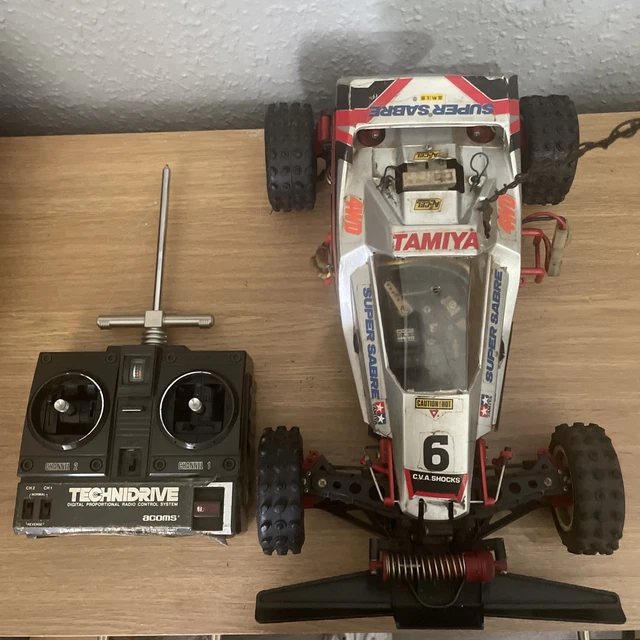 TAMIYA SUPER SABRE rc car with remote control. Untested £10.77 ...
