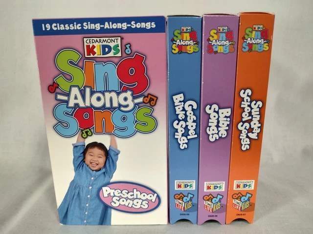 CEDARMONT KIDS SING Along Songs VHS Lot Of 4 Preschool Toddler Bible 65 ...