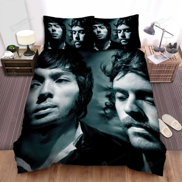 JUSTICE BAND FACE Portrait Quilt Duvet Cover Set Queen Kids Bedroom ...