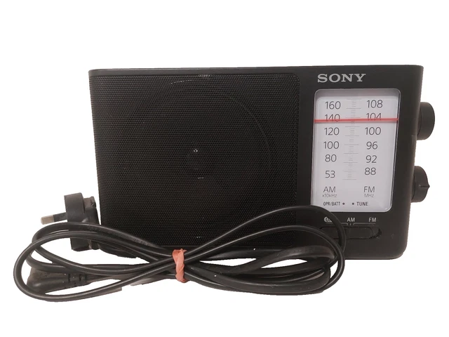 SONY FM AM Radio 2 Band Portable With Handle Black Icf-506 $59.95 ...