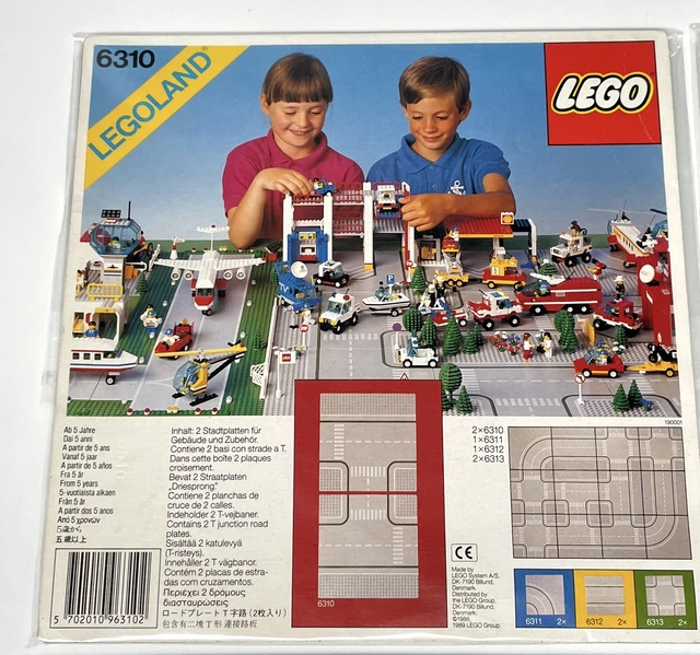 LEGO LOT DE plaques routes 6310 + 6311 + 6312 + 6313 de 1986 BE avec ...