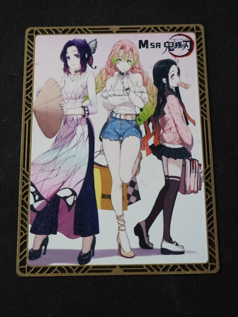 SHINOBU MITSURI NEZUKO - Demon Slayer - MSR - Doujin Gold Metal Card £13.54 - PicClick UK