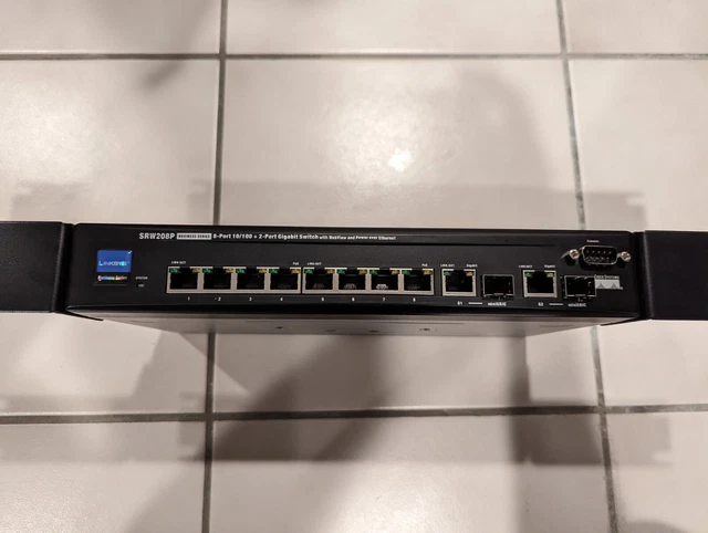 CISCO SRW208P 8-PORT 10 100 Ethernet Switch - WebView PoE $25.00 - PicClick