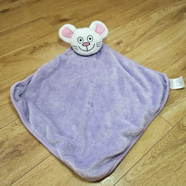 AVON TINY TILLIA Chloe Purple Lilac Mouse Baby Comforter Blankie Soft ...