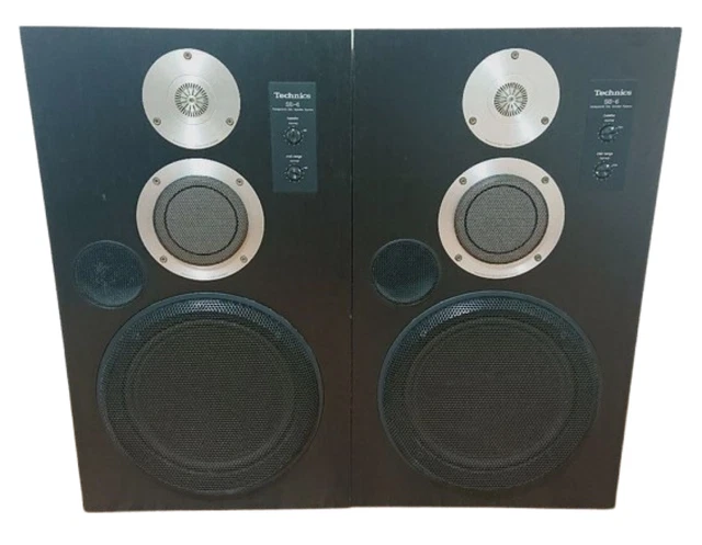 TECHNICS SB-6 3WAY Speaker System Pair 1981 Vintage Retro Bookshelf ...